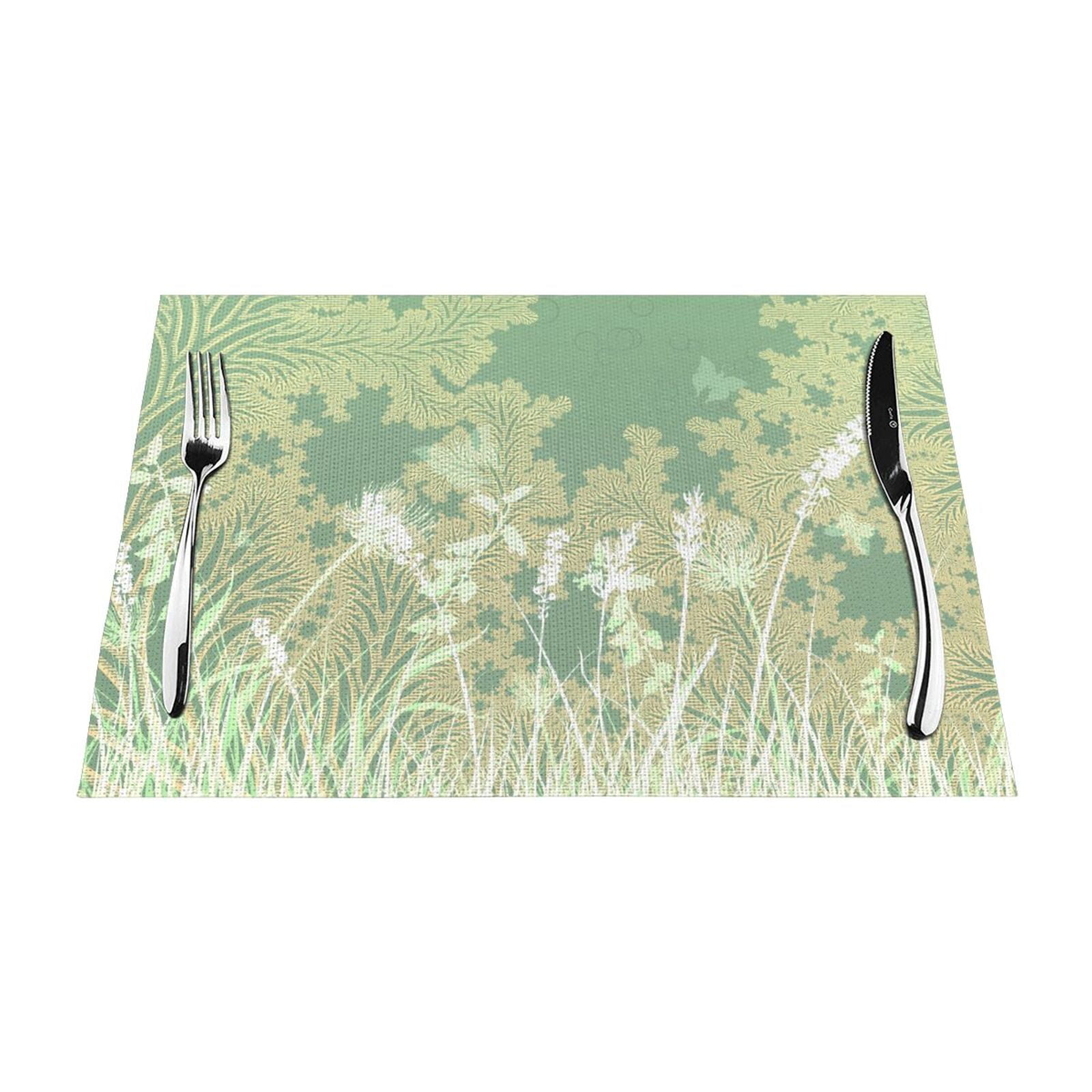 PUREYAH Table Placemats Set of 1 , Washable Heat Resistant Background ...