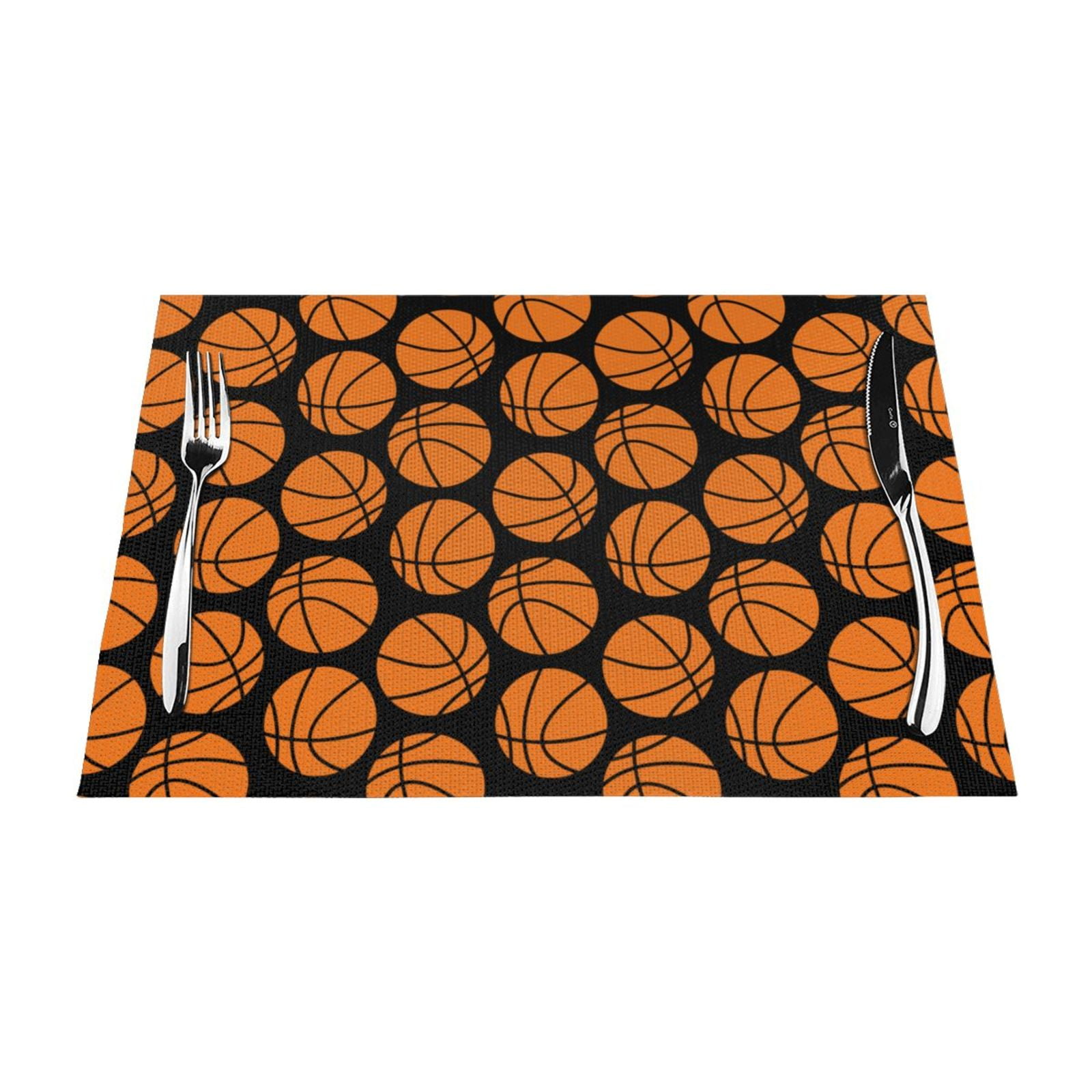 PUREYAH Table Placemats Set of 1 , Washable Heat Resistant Basketball ...