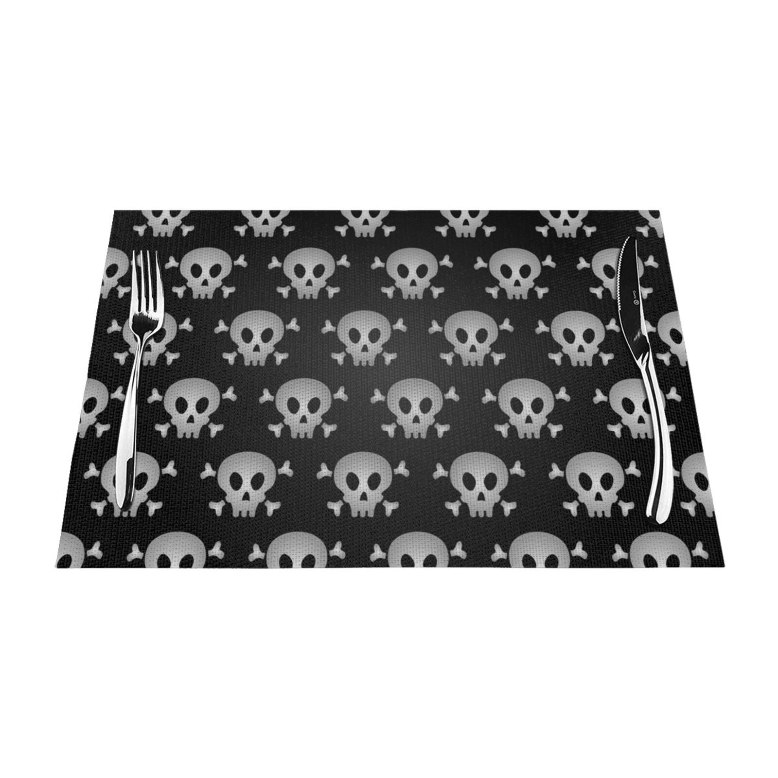 PUREYAH Table Placemats Set of 1 , Washable Heat Resistant Death Terror ...