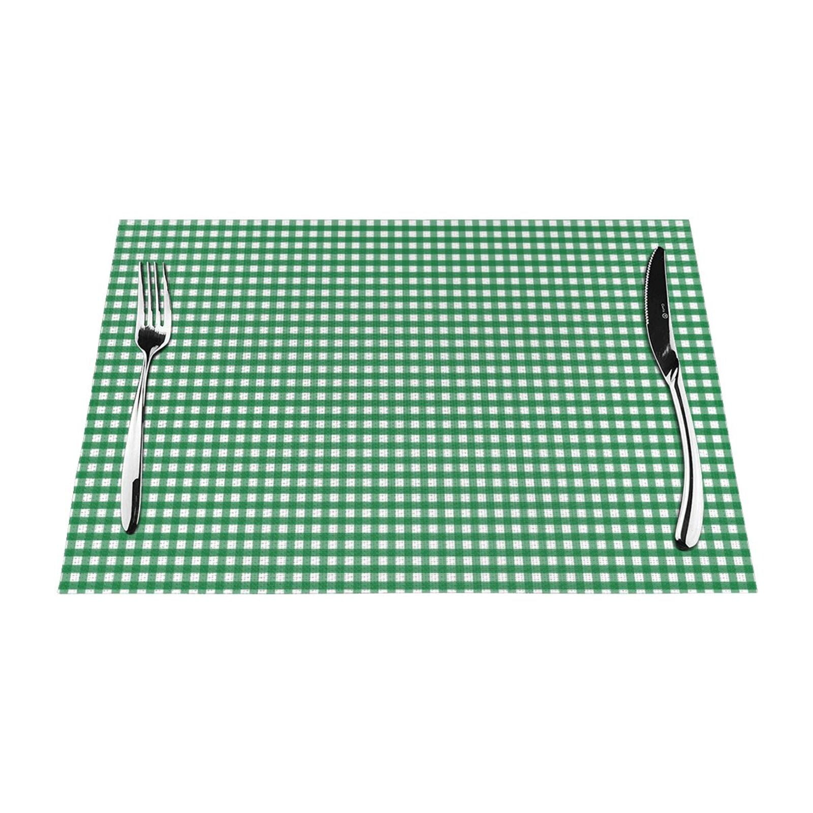 PUREYAH Table Placemats Set of 1 , Washable Heat Resistant Green ...