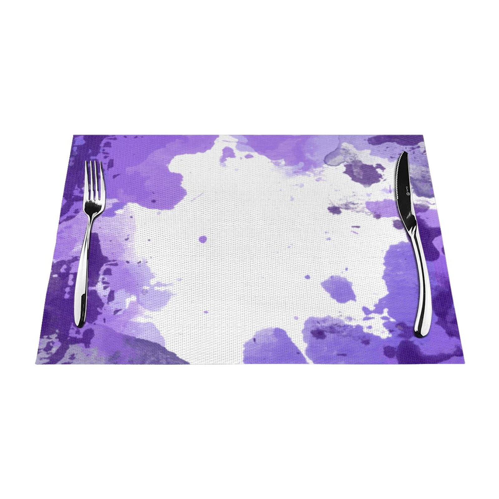 PUREYAH Table Placemats Set of 1 , Washable Heat Resistant Watercolor ...