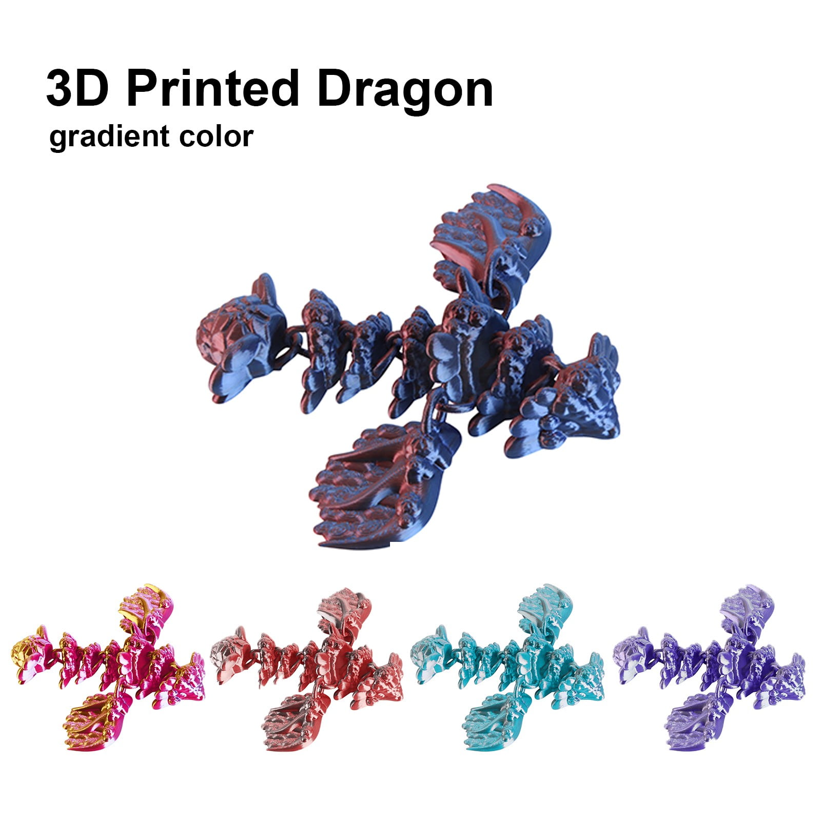 3d Printed Fidget Toys SHUWND 5pc 3D Printed Dragon Fidget Toy ...