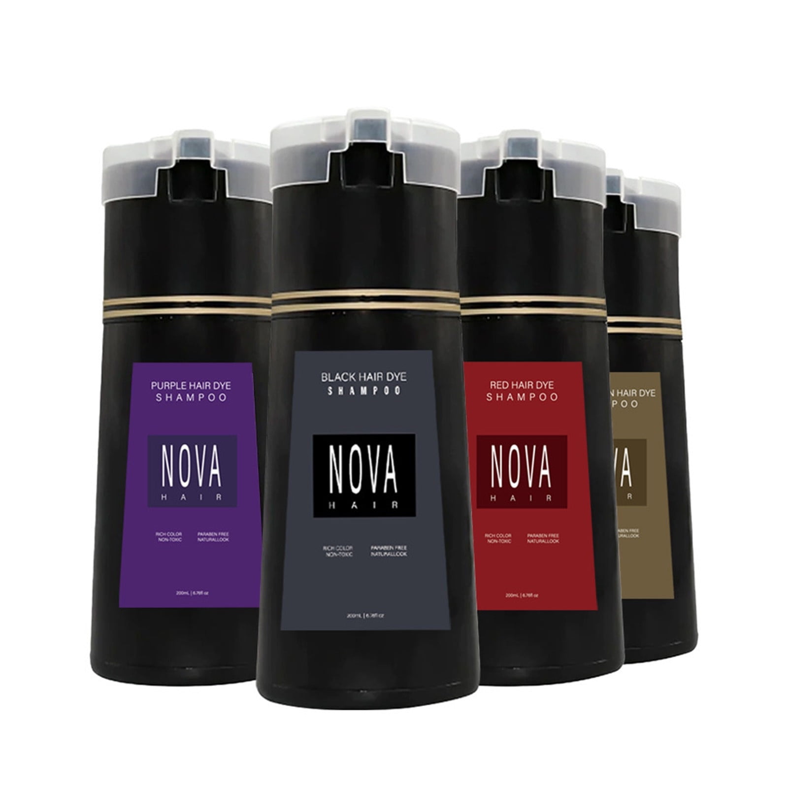 PURJKPU 2024 Novahair Instant Dye Shampoo, Nova Hair Dye Shampoo, Quick ...
