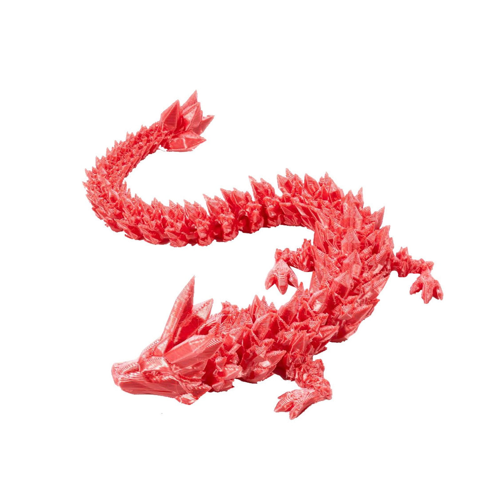 PURJKPU 3D Printed Dragon - 12 inch Dragon Fidget Toy, Large Pearly ...