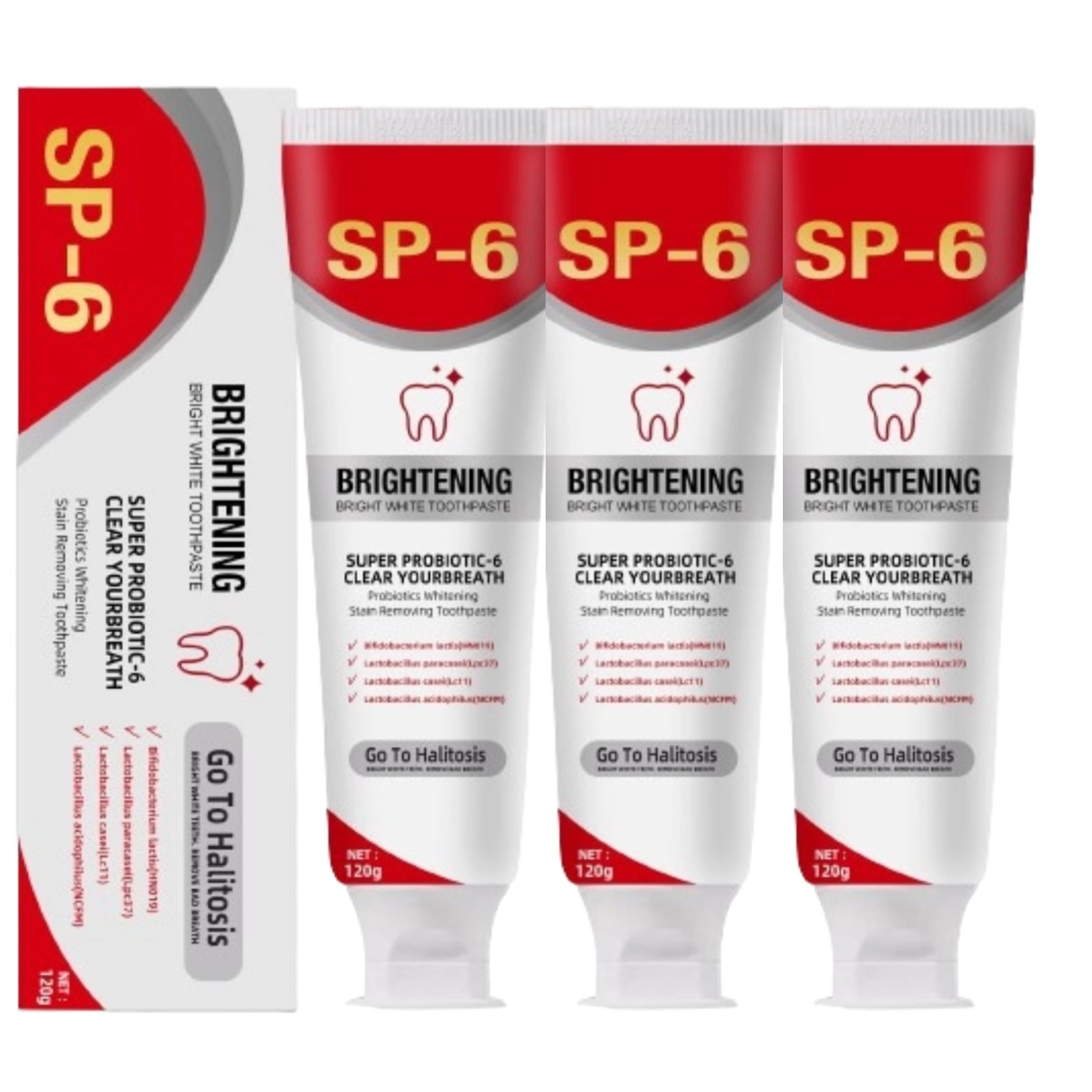 PURJKPU 3PCS Probiotics Bright White Toothpaste, Sp 6 Toothpaste, Sp-6 ... PURJKPU 3PCS Probiotics Bright White Toothpaste, Sp 6 Toothpaste, Sp-6 ...