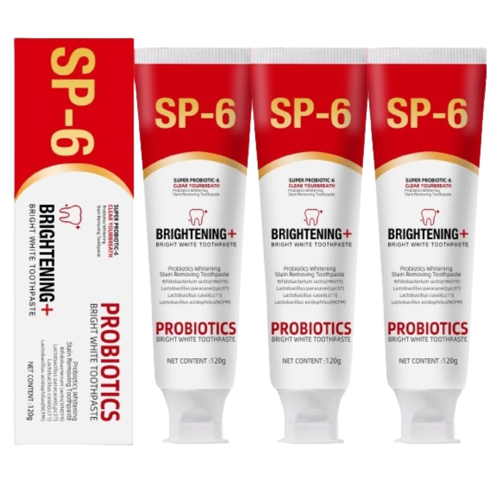 PURJKPU 3PCS SP-6 Ultra Probiotics Whitening Toothpastes, Deep ...