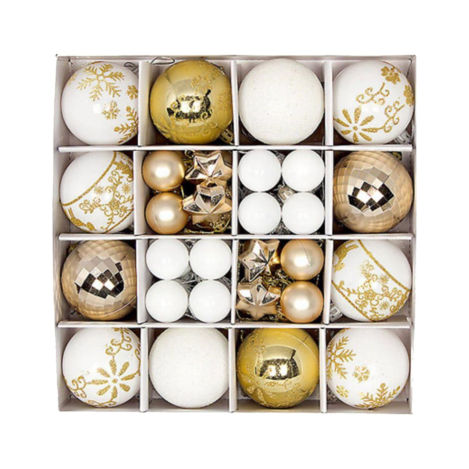 Purjkpu 44pcs Christmas Balls Ornaments For Xmas Christmas Tree