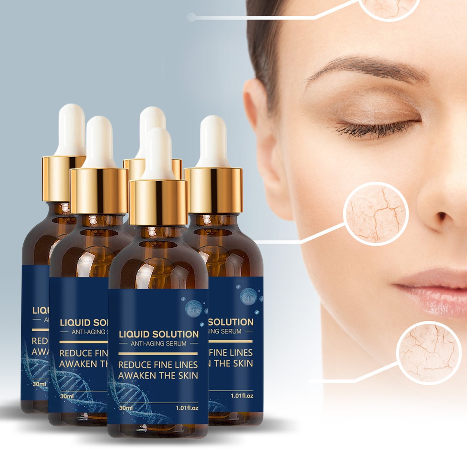 PURJKPU 5PCS Face Serum, Collagen Serum, Face Anti-Aging Serum, Liquid ... PURJKPU 5PCS Face Serum, Collagen Serum, Face Anti-Aging Serum, Liquid ...