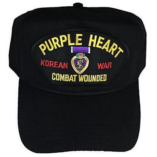 PURPLE HEART COMBAT WOUNDED KOREAN WAR HAT CAP WIA IN ACTION VALOR ...