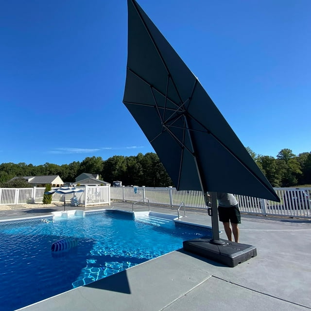 Boyel Living 10 x 13 FT Cantilever Outdoor Patio Umbrella - w/Base, 360 ...