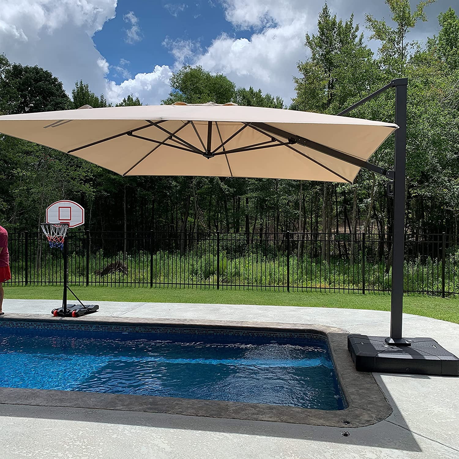 PURPLE LEAF 11 FT Outdoor Cantilever Umbrellas Square Aluminum Offset ...