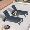 PURPLE LEAF 3-Piece Patio Lounge Chair Set – Outdoor Chaise Loungers ...