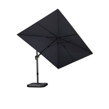 VENTOPYR 9 x 12 ft Aluminum Crank-lift Cantilever Patio Umbrella Gray ...