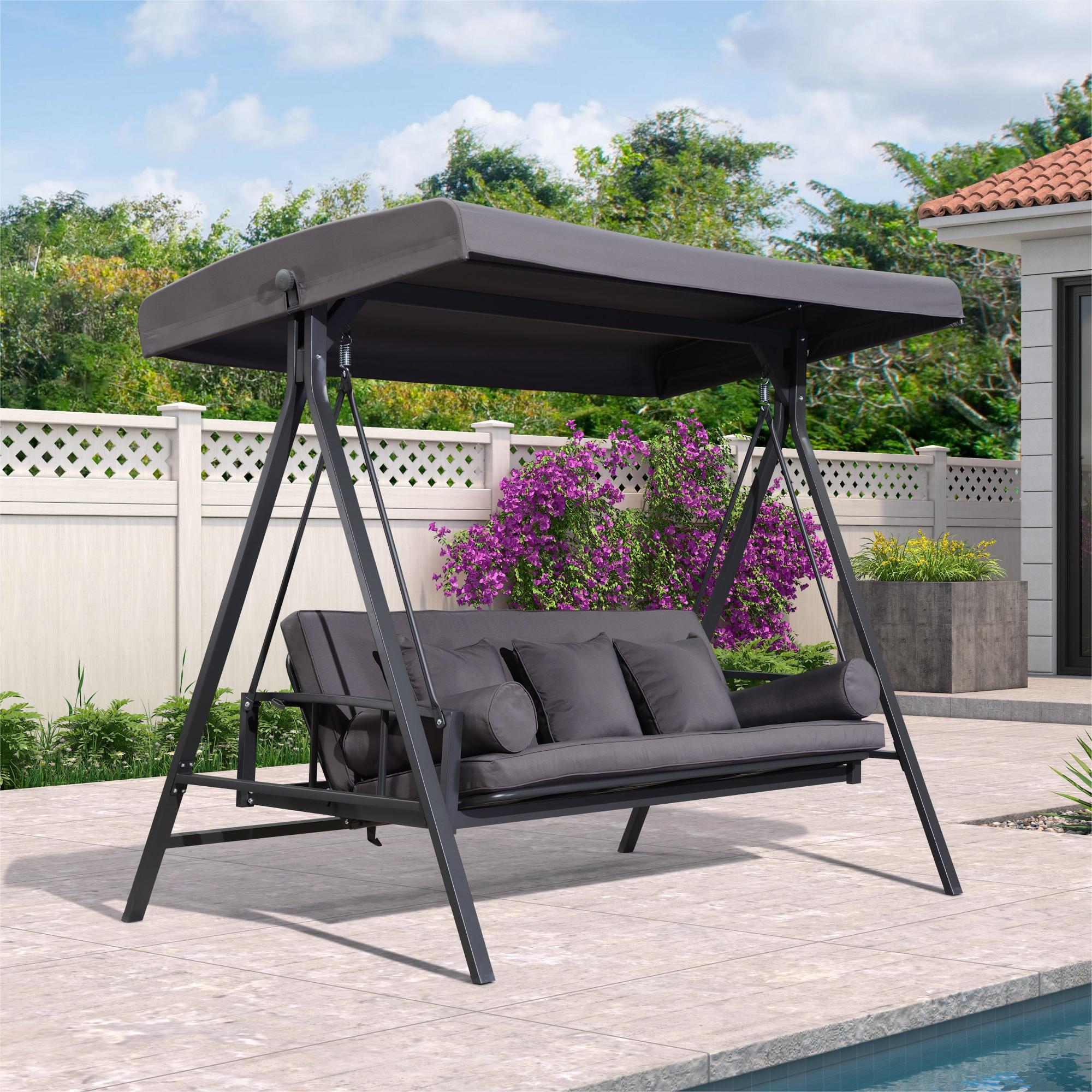 Zimtown Porch Swing Chair for 2-Person Heavy Duty Patio Porch Swing ...