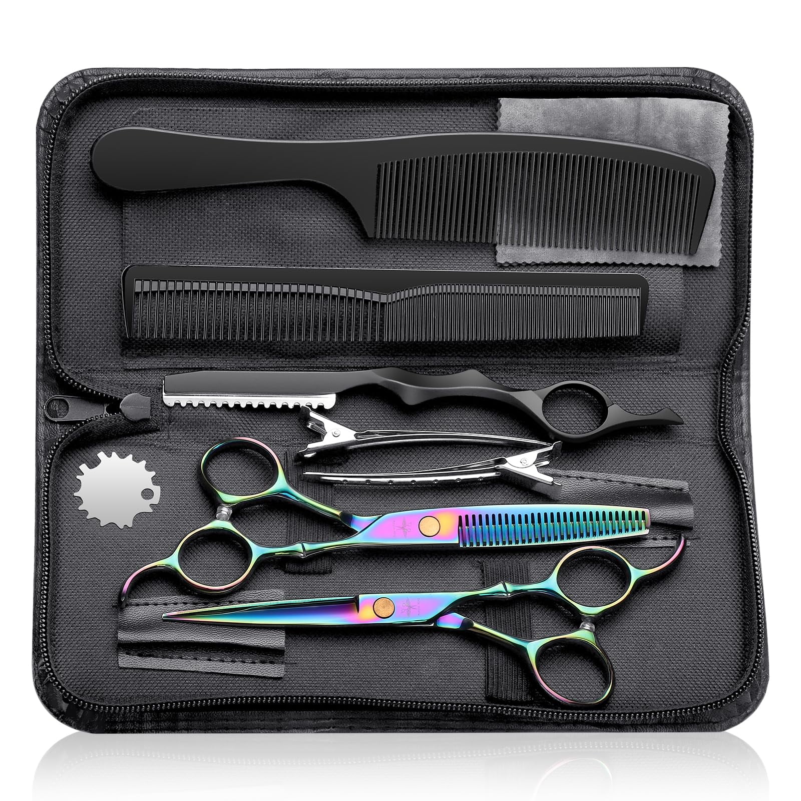 PURPLEBIRD Hair Cutting Scissors Kit, Professional Barber Scissors ...