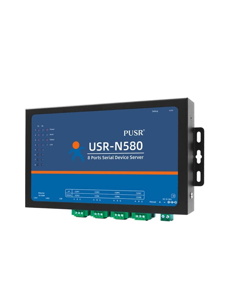 PUSR 8 Ports MQTT Modbus Gateway Support SSL/TLS Edge Computing RS485 ...
