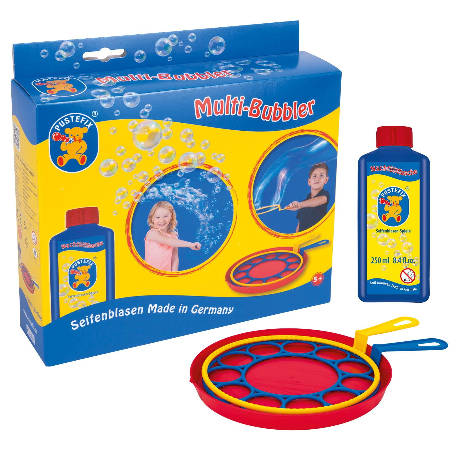 PUSTEFIX Multi Bubbler Giant Bubble Ring and Multi Bubble Ring Toy Set ...