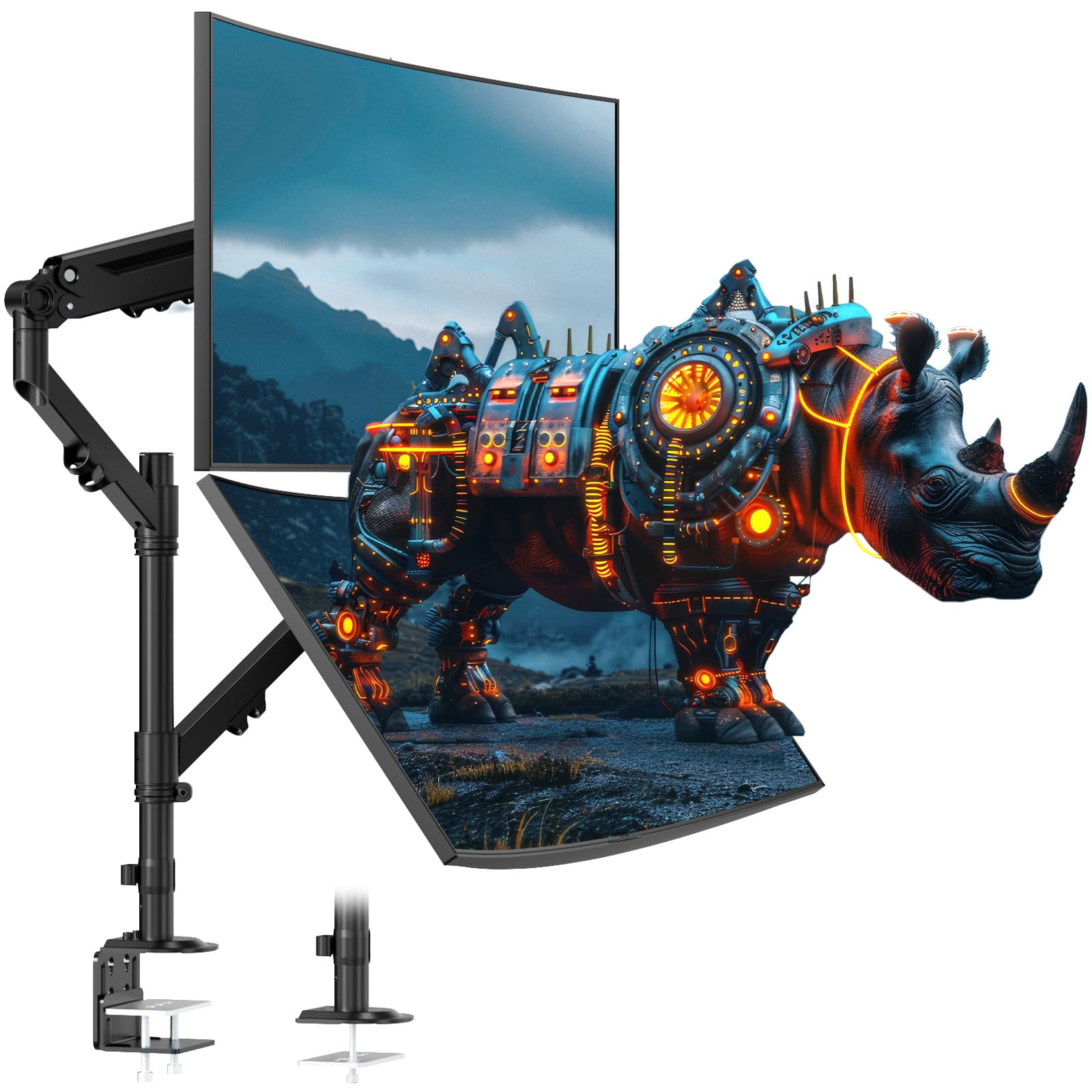 PUTORSEN Dual Monitor Mount for 17 to 40 inches, Holds up to 26.4 lbs ...