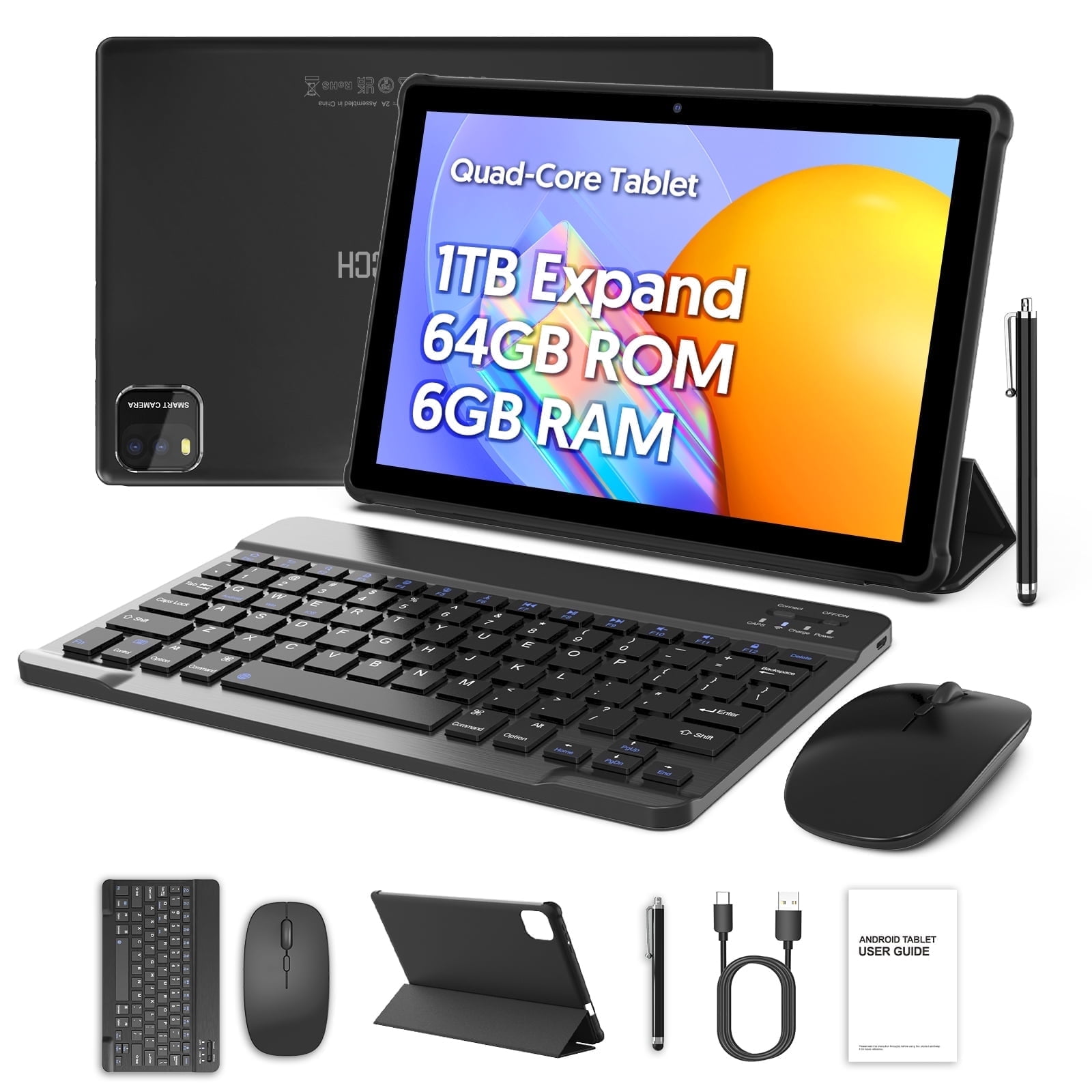 PUTTECH 10 inch Tablet Android 14 Tablets, Quad-Core Tablet PC, 6GB RAM ...