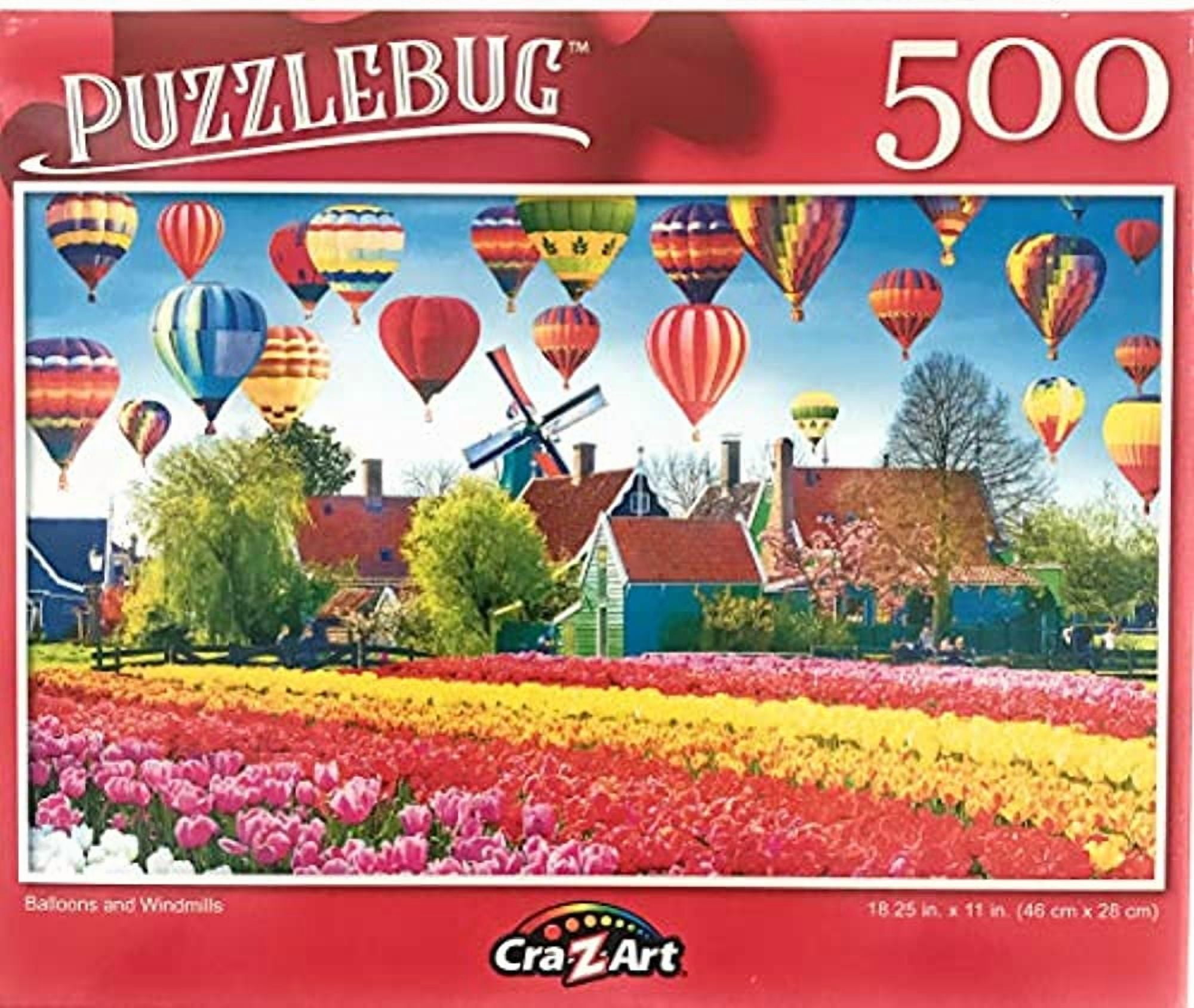 PUZZLEBUG 500 JIGSAW PUZZLE BALLONS OVER WILDFLOWERS - Walmart.com