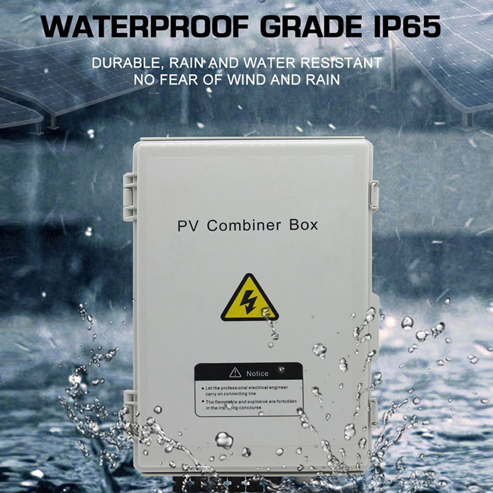 PV Combiner Box 6 String 550V DC Circuit Breaker For Solar Panel IP65 6 ...