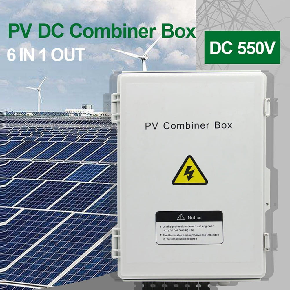 Pv Combiner Box 6 String 550V Dc Circuit Breaker For Solar Panel Ip65 ...