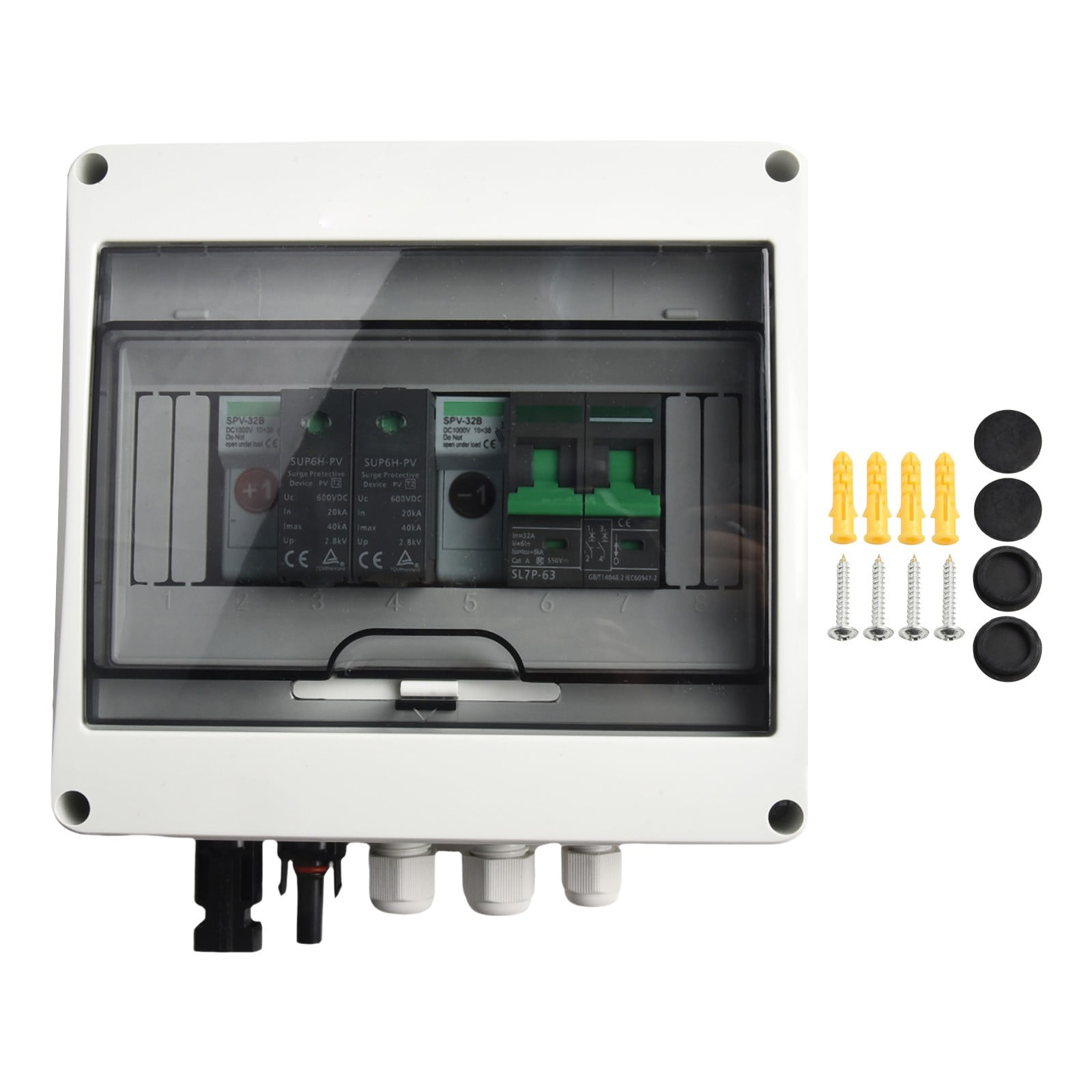 PV Combiner Box DC Fuse MCB Protection Replacement Waterproof 1 In 1 ...