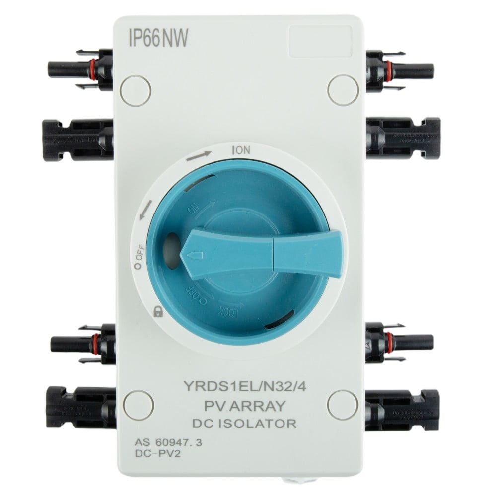 PV DC Disconnect Switch Main Switch 32A /1000VDC 4P IP66 For 2 Strings ...