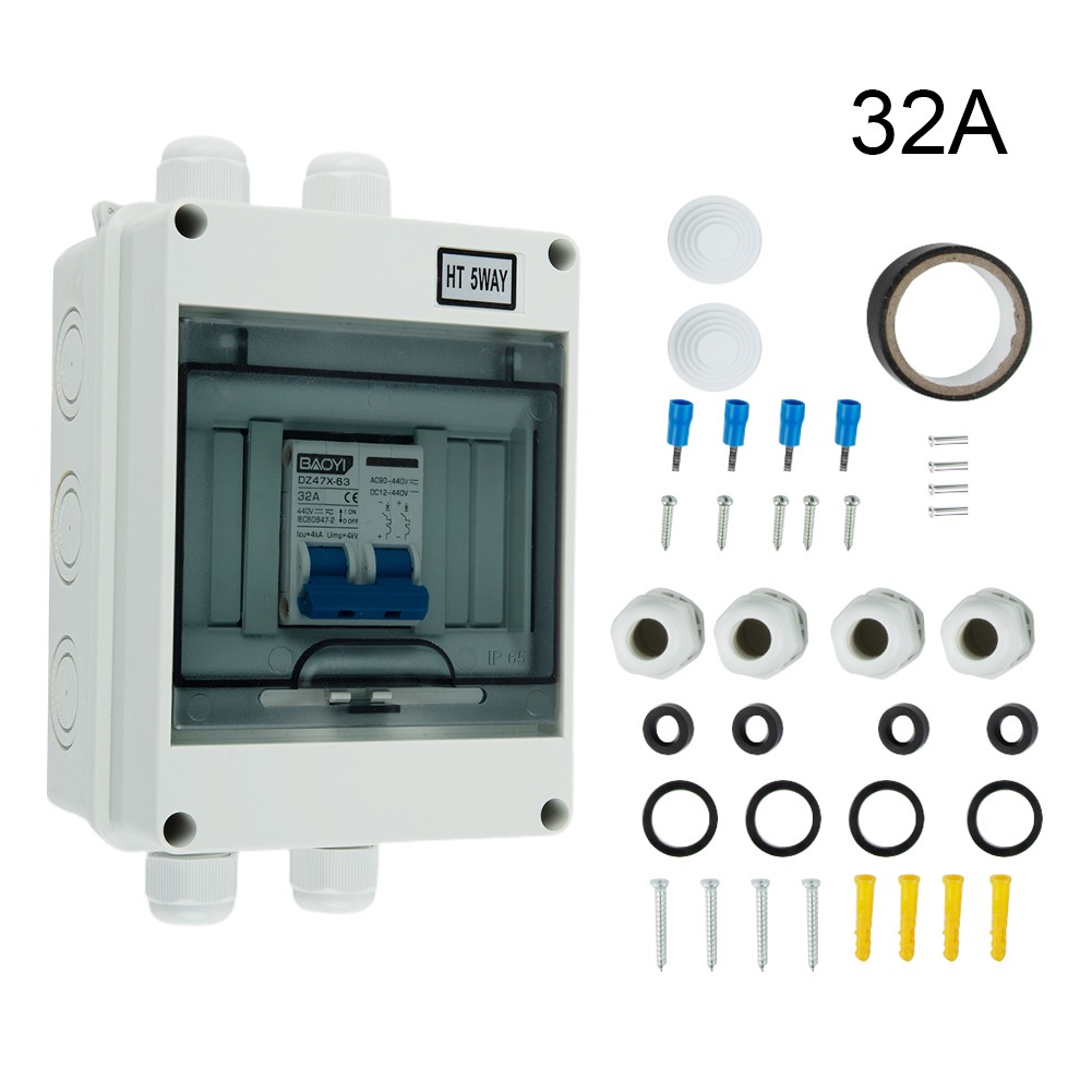 PV Disconnect Box DC440V Circuit Breaker Solar System Isolator Switch 6 ...