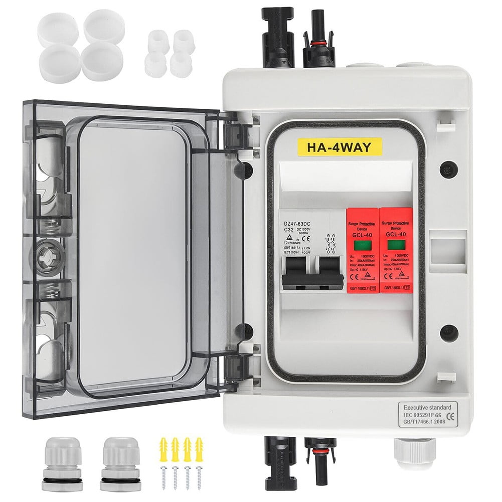 PV Isolator Switch DC Circuit Breaker 1000V DC 32A Connection Box 1 ...