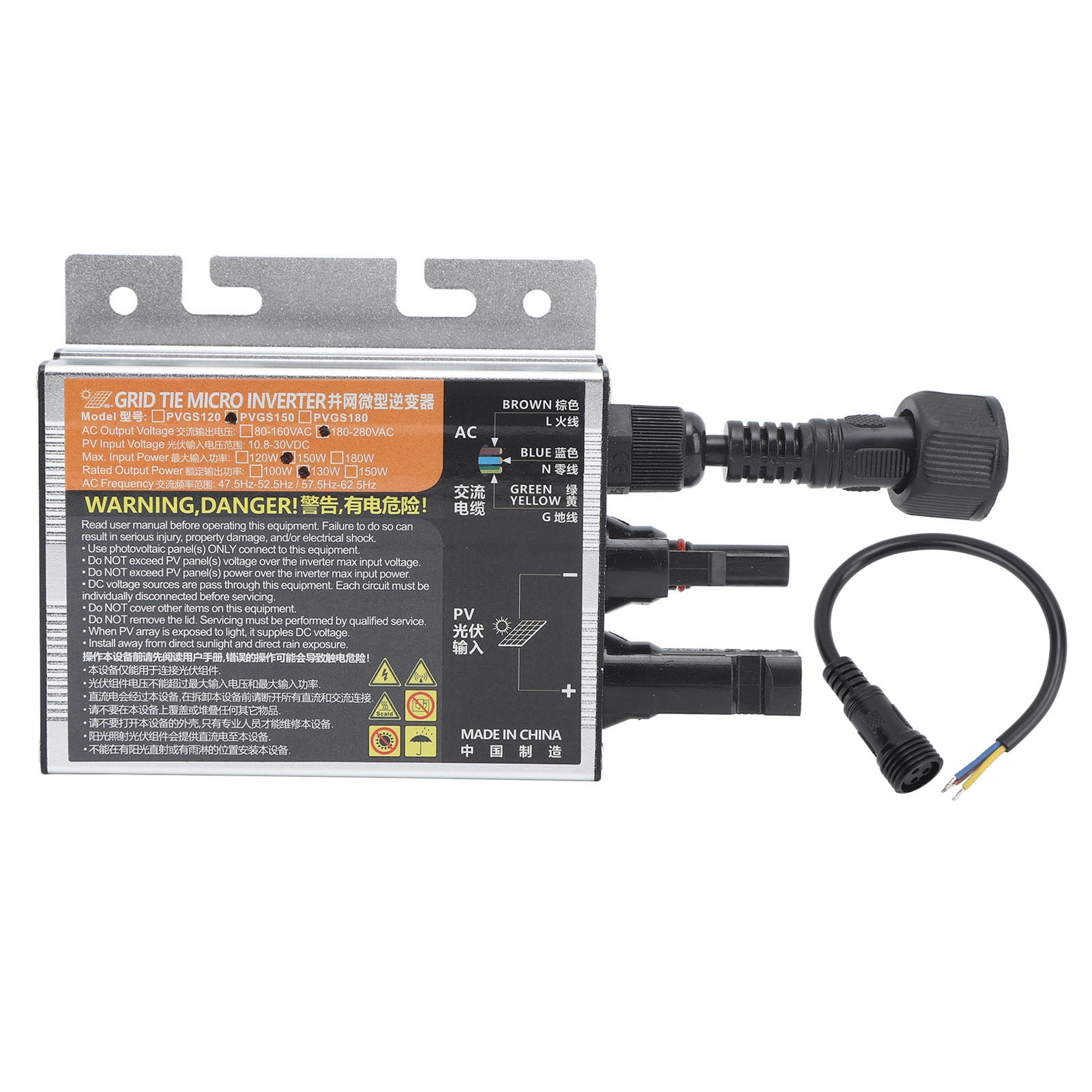 PV Micro Grid Tie Inverter 150W Sine Wave Inverter Voltage Protection ...