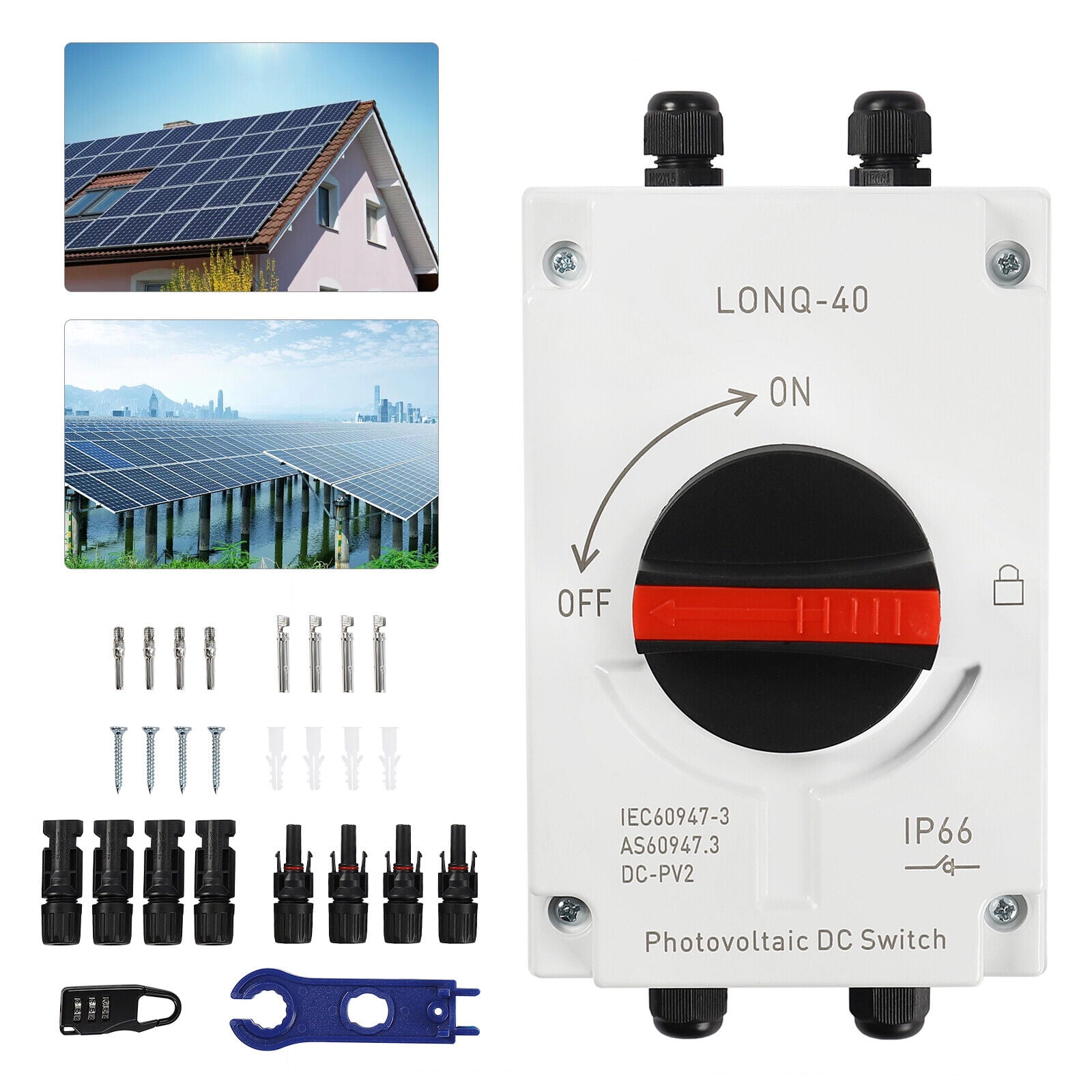 PV Solar Disconnect Switch Photovoltaic Circuit Isolator DC1200V for Solar Panel - Walmart.com