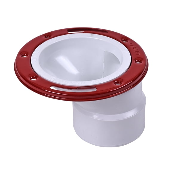 PVC 00820 0600HA 4 x 3 in. Offset Closet Flange with Adjustable Metal ...