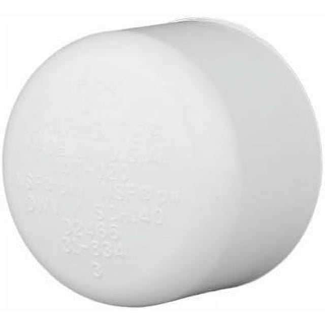 PVC 02116 1200HA Schedule 40 PVC Pressure Pipe Fitting, Cap Slip, White ...