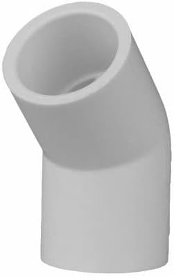 PVC 02309 1600HA Schedule 40 PVC Pressure Pipe Elbow, 45-Degree, White ...