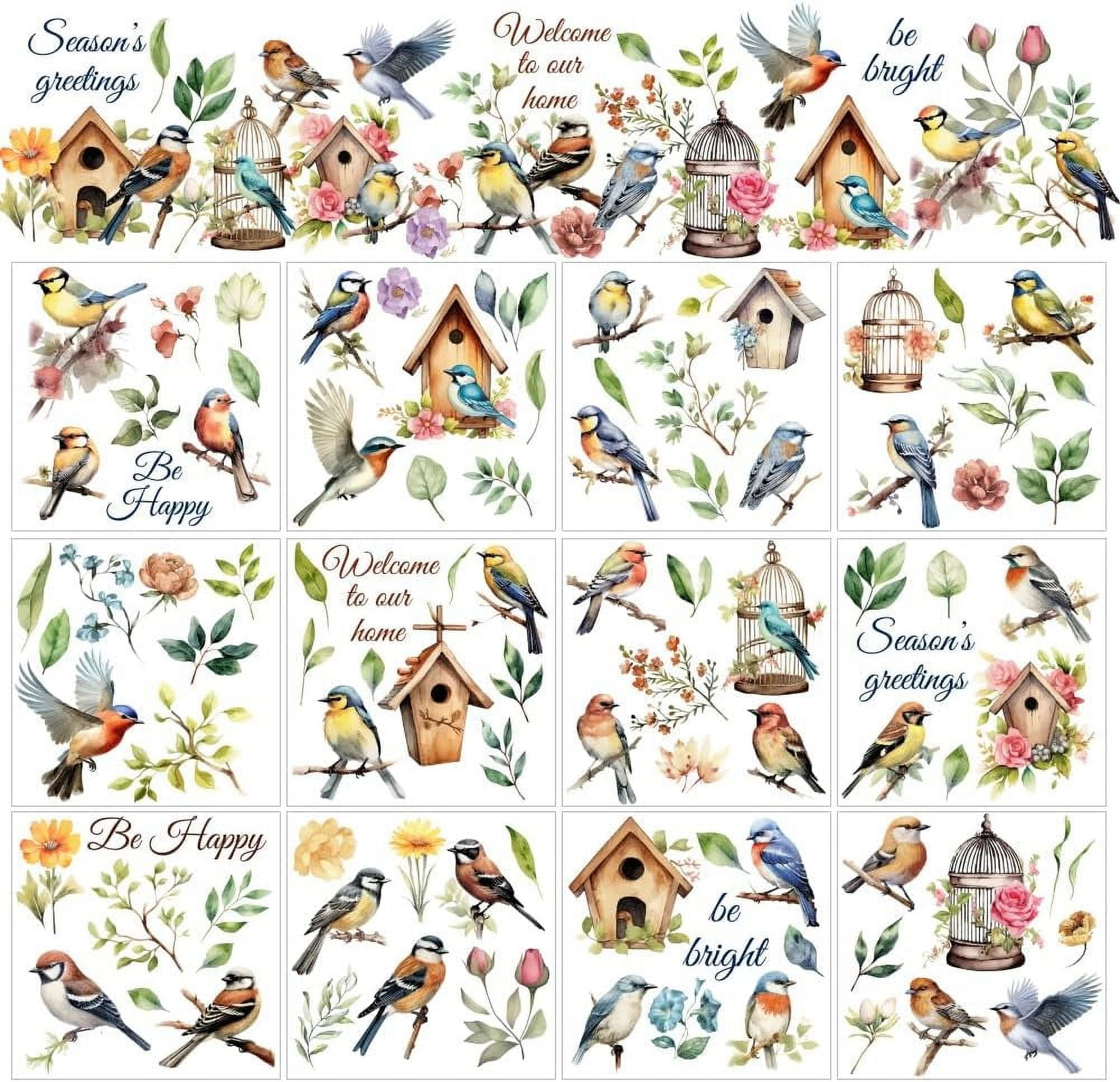 PVC 1 set 12 Sheets Butterfly Rub on Transfer Butterfly Flower Rub on ...