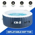 PVC 4-Person Inflatable Bathtub w 120 Jets & Hot Tub Cover for Backyard ...