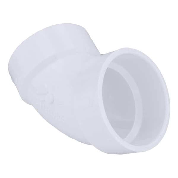 PVC 60 Degree Elbow, Hub, 2 in Pipe Size(1WKE1) - Walmart.com