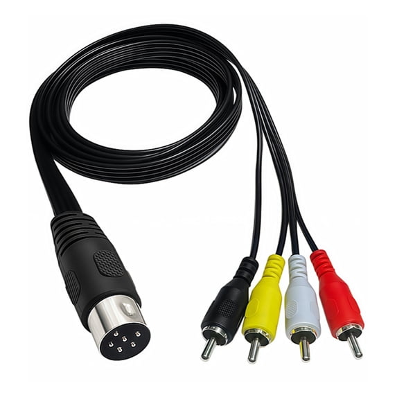 PVC 6Pin DIN To Adapter Cable With High Fidelitys Sound Transmission ...