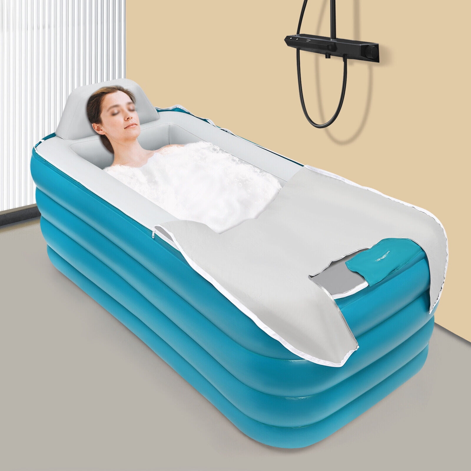 PVC Adult Inflatable Bathtub Foldable Portable Spa Bath Tub Water Pool ...