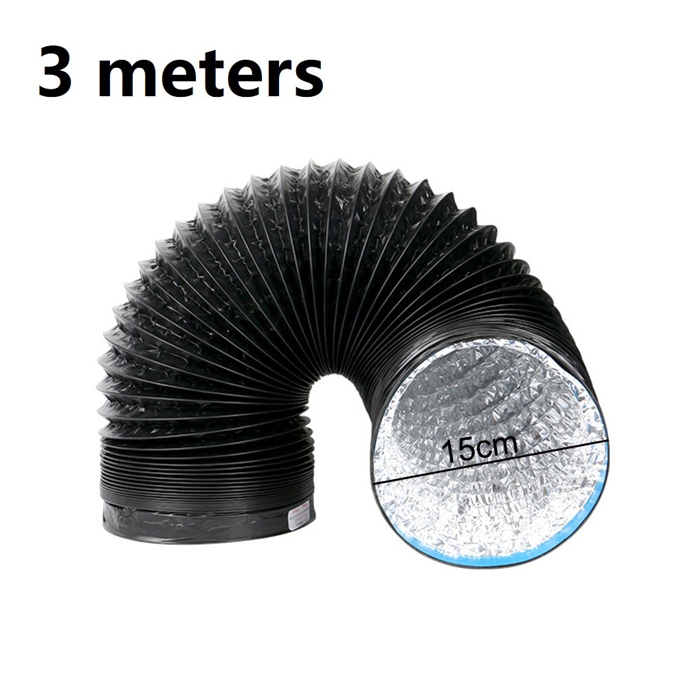 PVC Aluminum Foil Ventilation Pipe Black Composite Flexible Hose ...