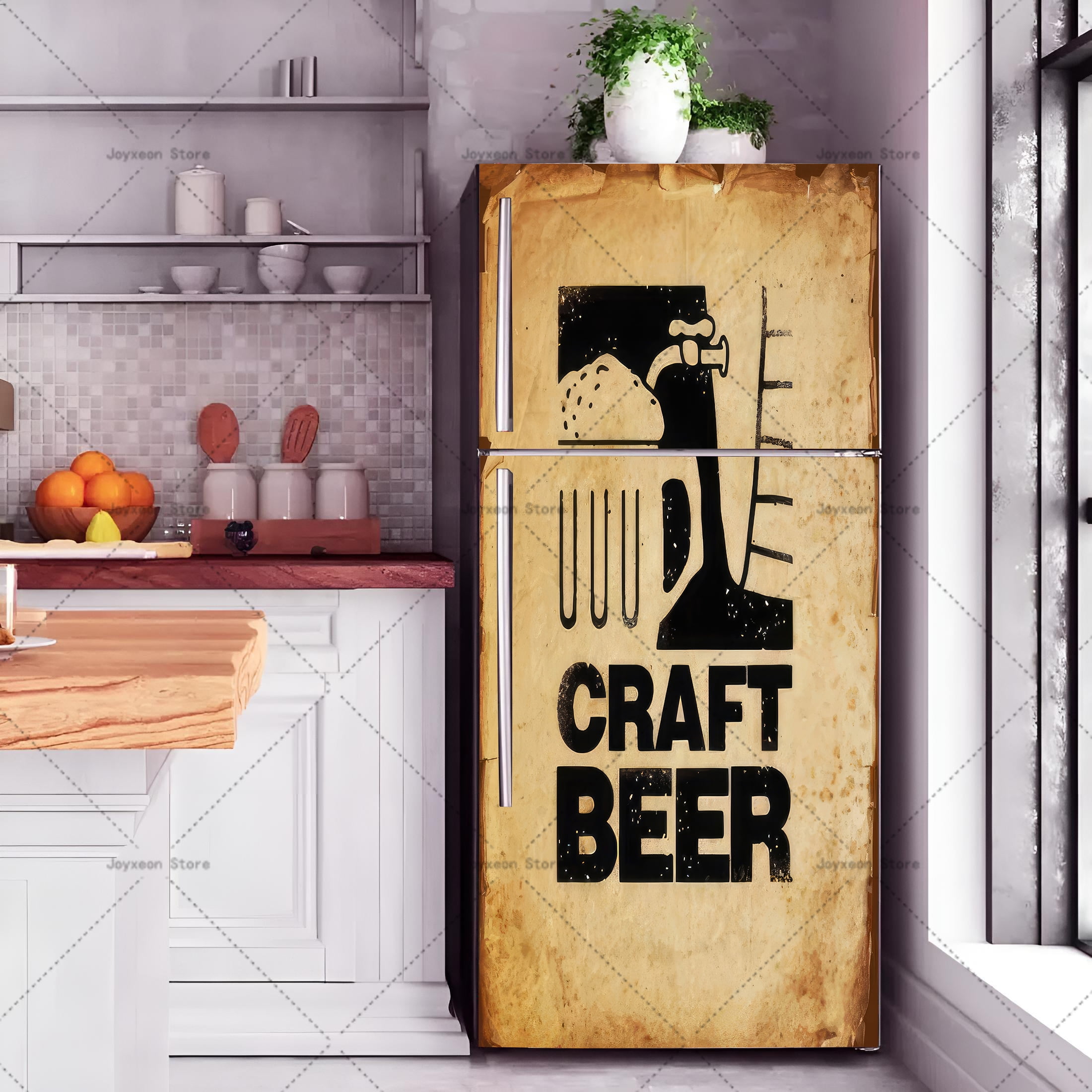 PVC Art Creative Door Stickers Mural Kitchen Refrigerator ration ...