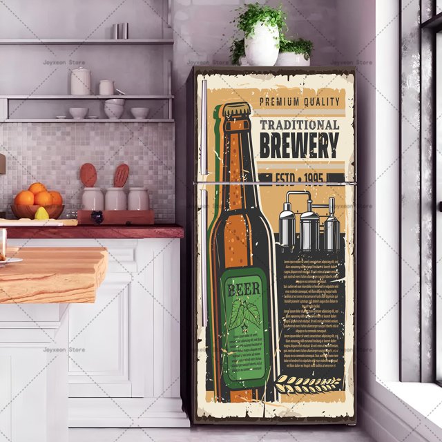 PVC Art Creative Door Stickers Mural Kitchen Refrigerator ration ...