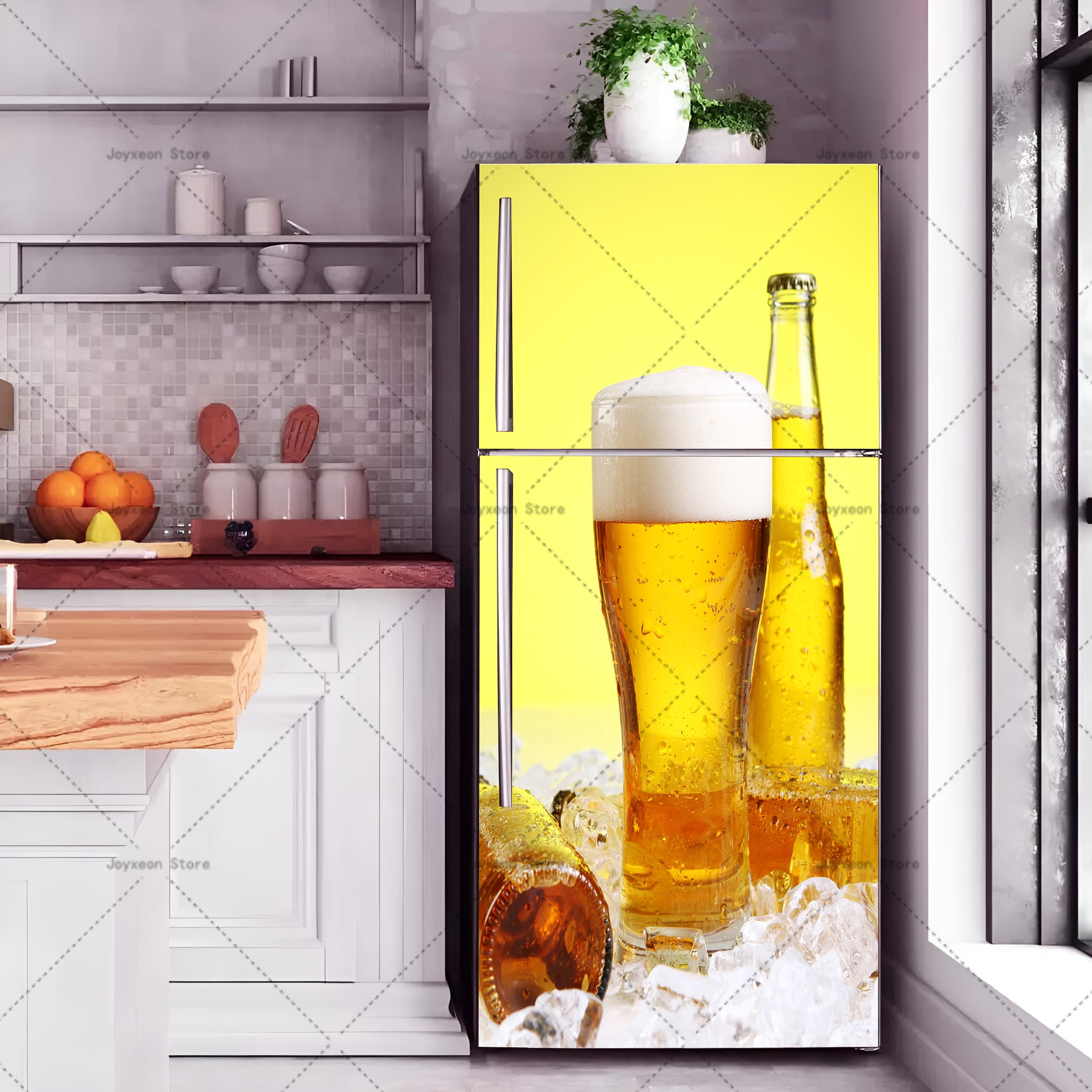 PVC Art Creative Door Stickers Mural Kitchen Refrigerator ration ...