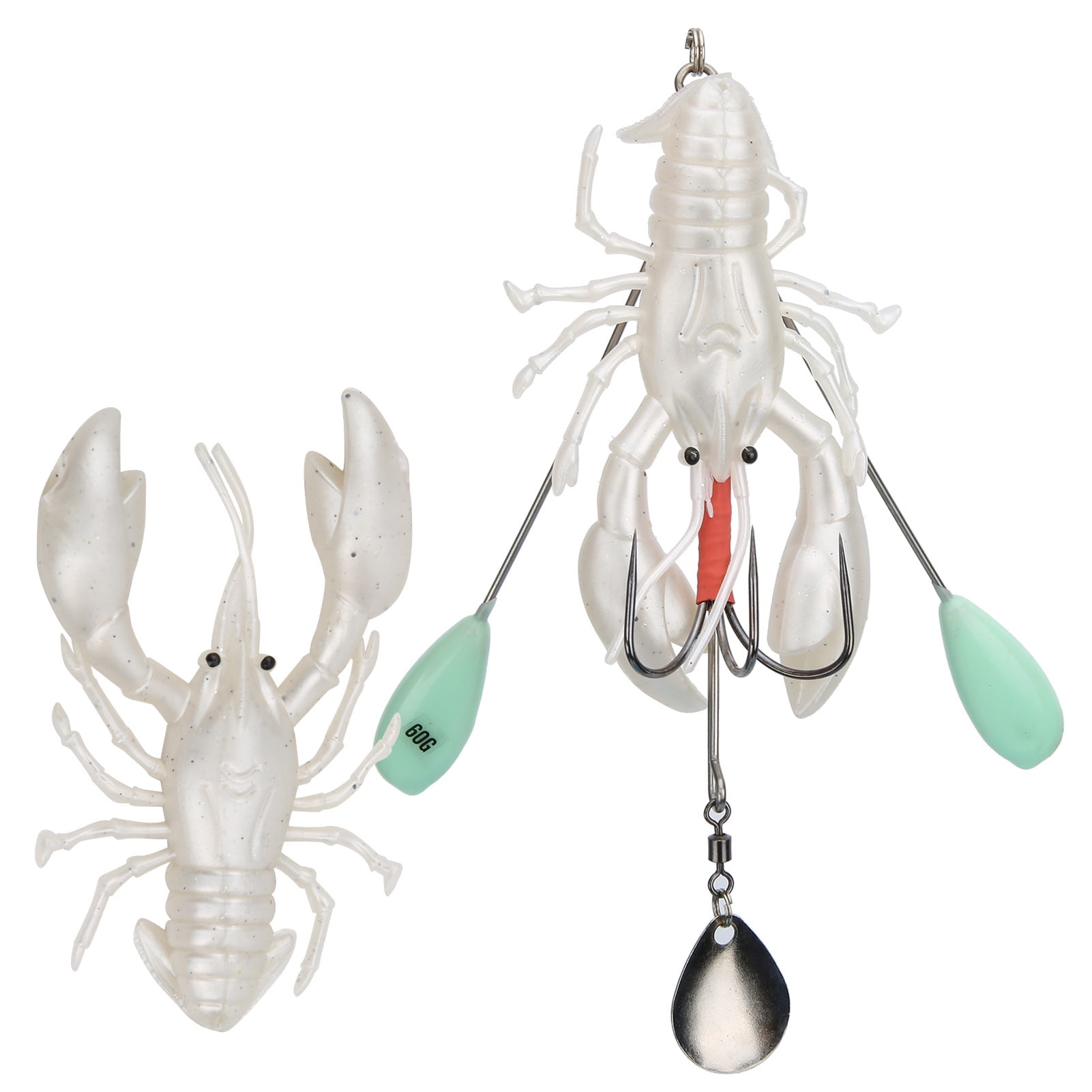 PVC Artificial Crayfish Lures, Deep Sea Fishing Accessory, Lifelike ...