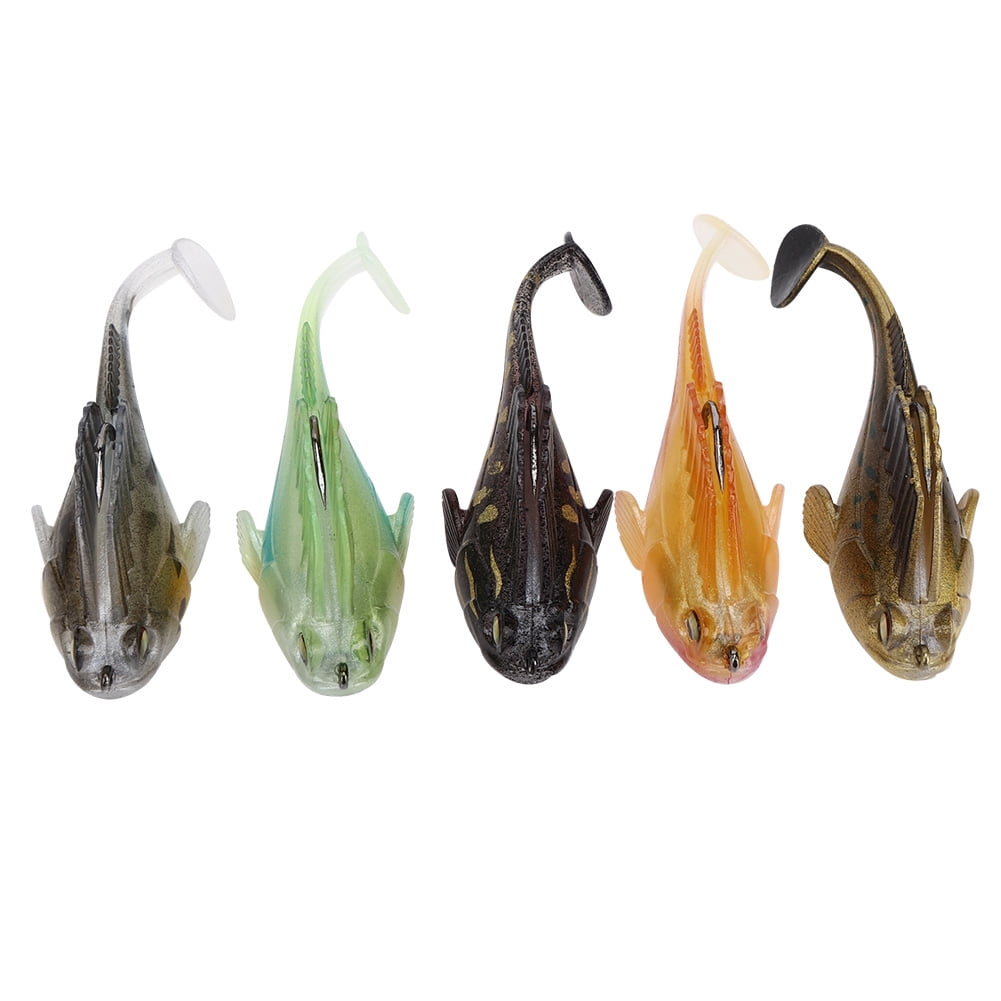 PVC Artificial Simulation Soft Fish Shape Lure Bait Hook Fishing Tackle ...