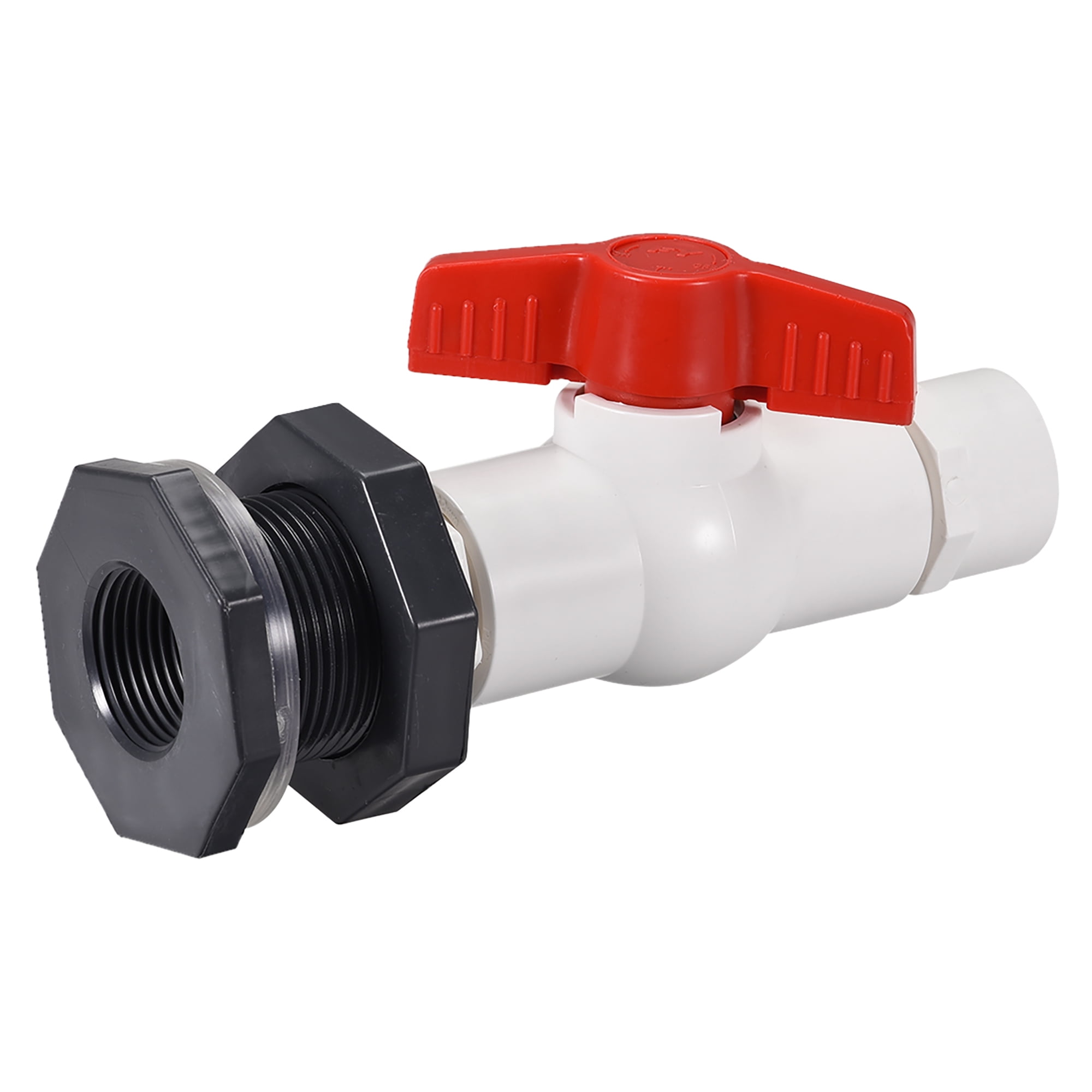 PVC Ball Valve Connector Spigot Kit G1 Lengthen with Bulkhead Fitting ...