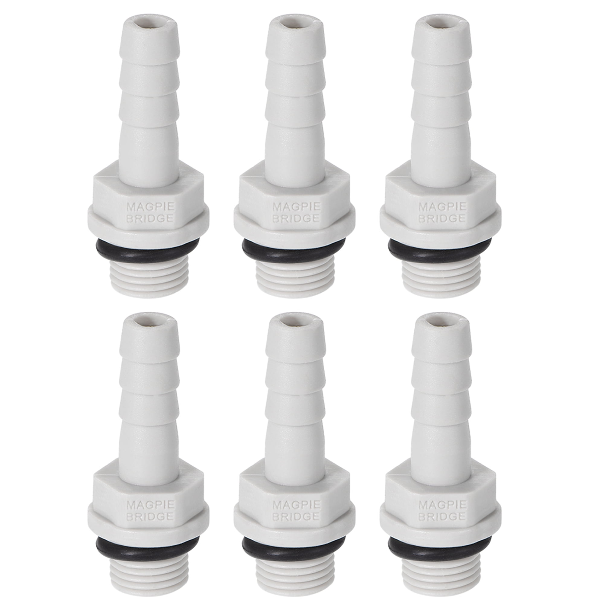 Unique Bargains PVC Barb Hose Fittings Connector Adapter 10mm or 25/64 ...