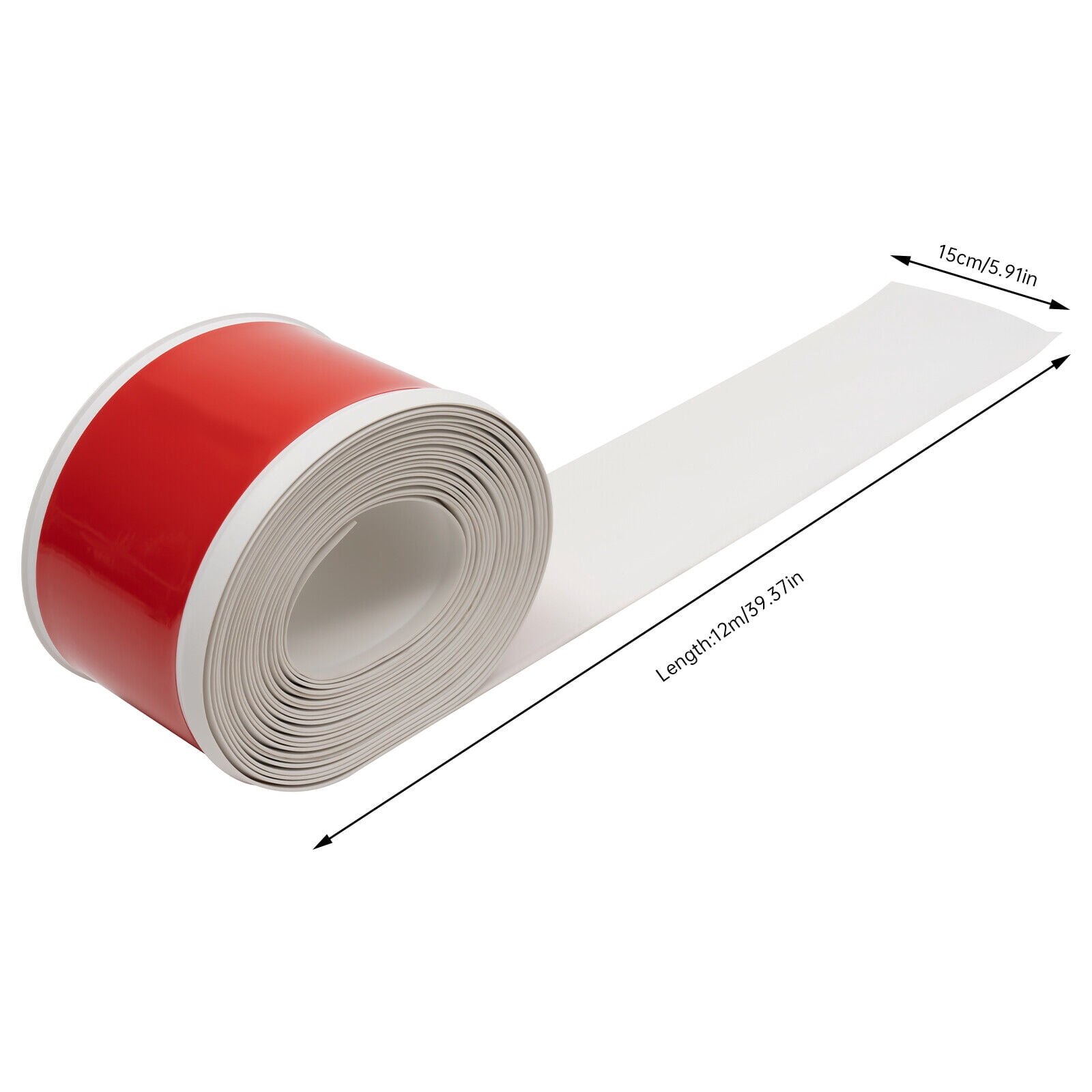 PVC Baseboard Wall Base Trim 15cm*12m Flexible Self Stick Molding Wall ...