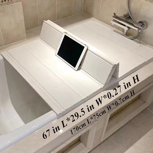 PVC Bathtub Tray, Foldable Waterproof Bathtub Cover, Bath Lid Bathroom ...